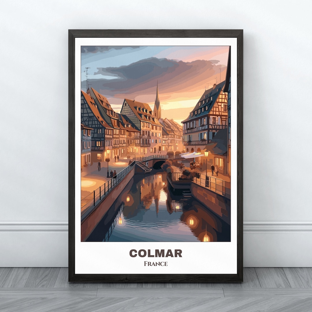 COLMAR Travel Print- France Travel Poster - Cityscape Painting -digital ...