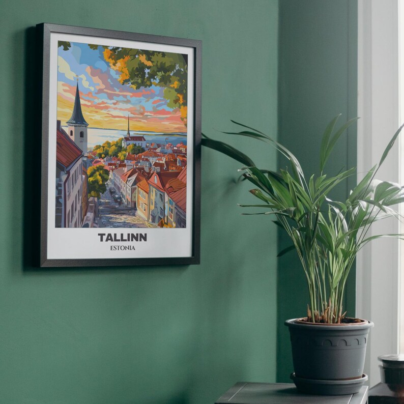 Tallinn Travel Printable Poster - Estonia Travel Poster - Citycape ...