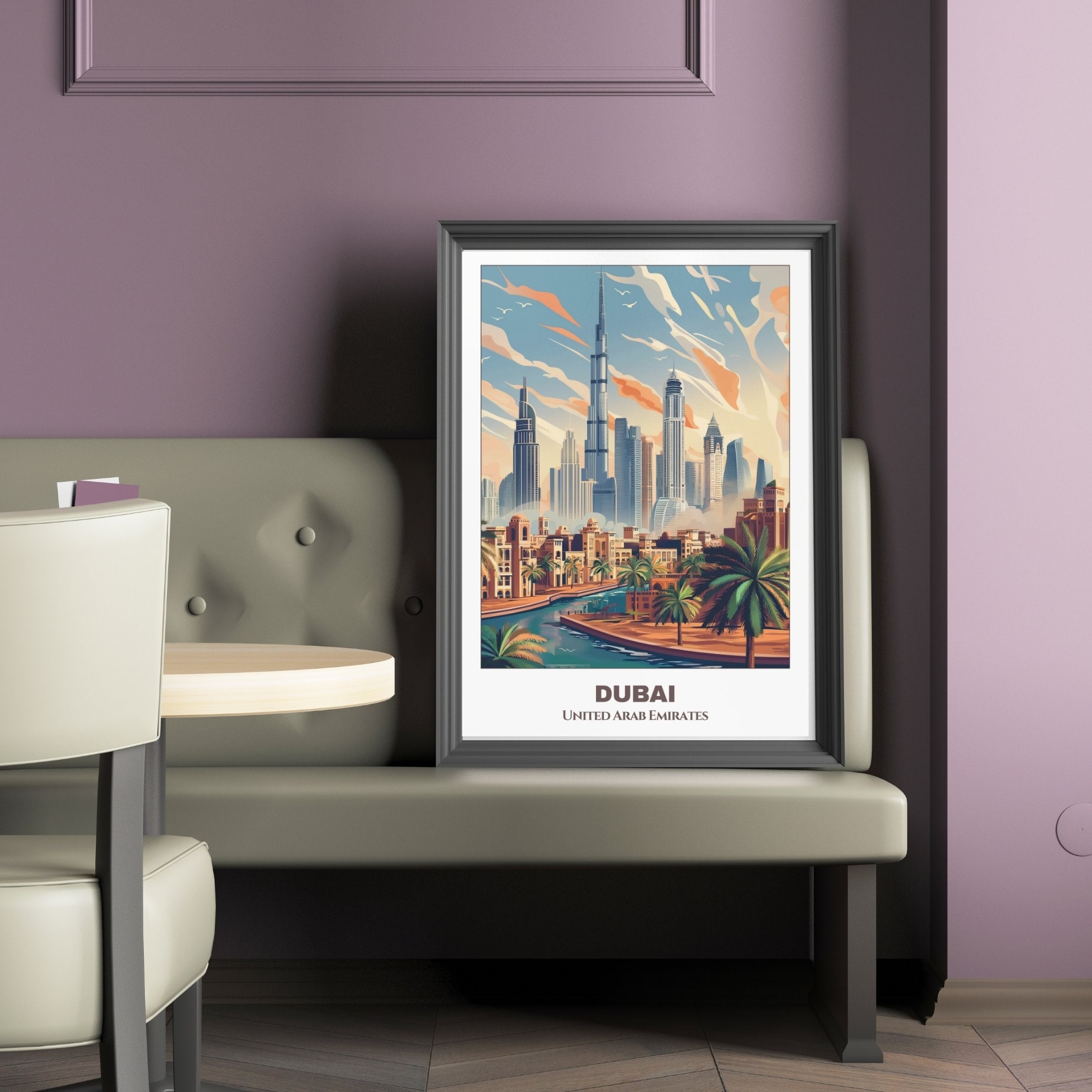 Dubai Travel Printable Poster -united Arab Emirates Travel Poster ...