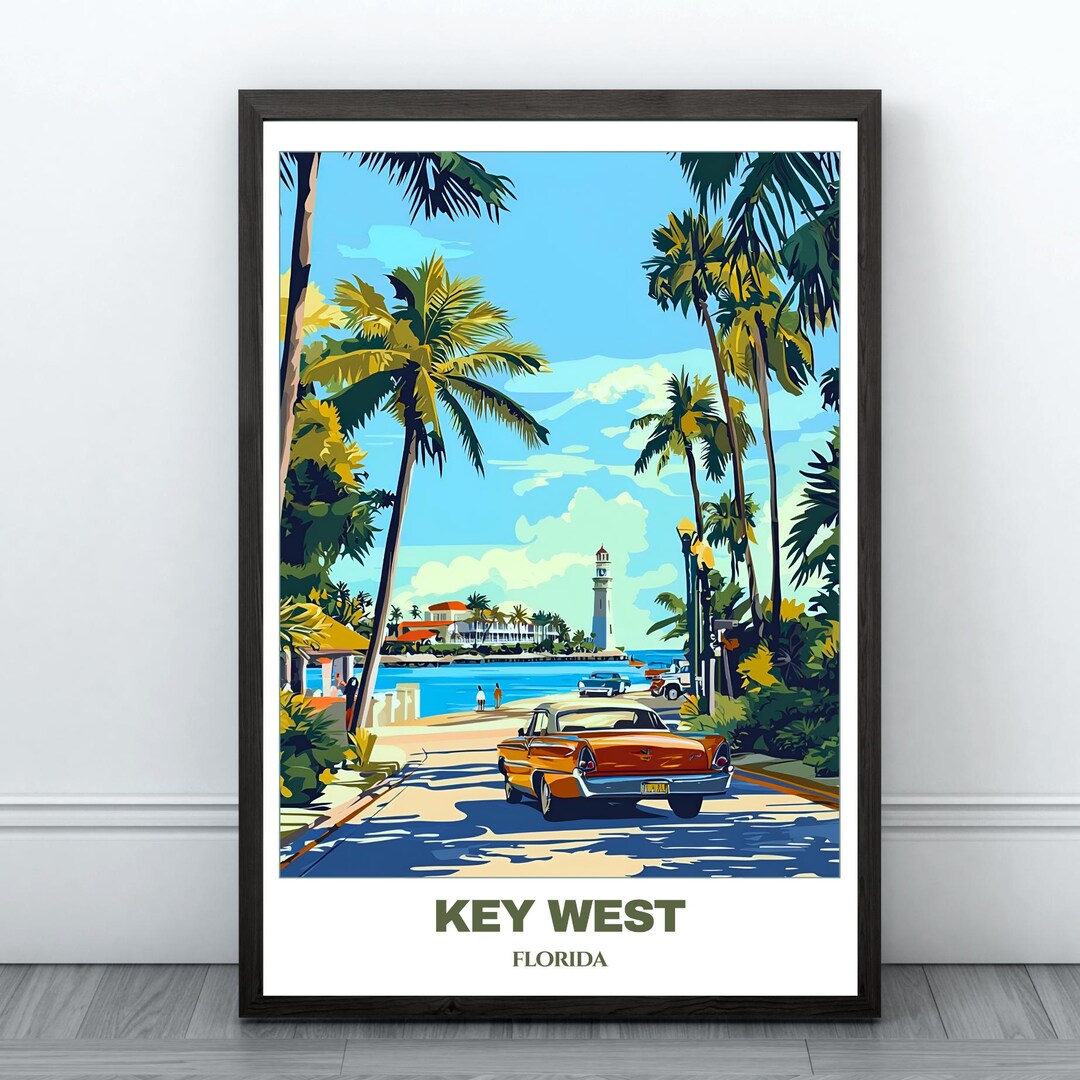 Key West Printable Travel Poster - Florida Travel Poster - Digital ...
