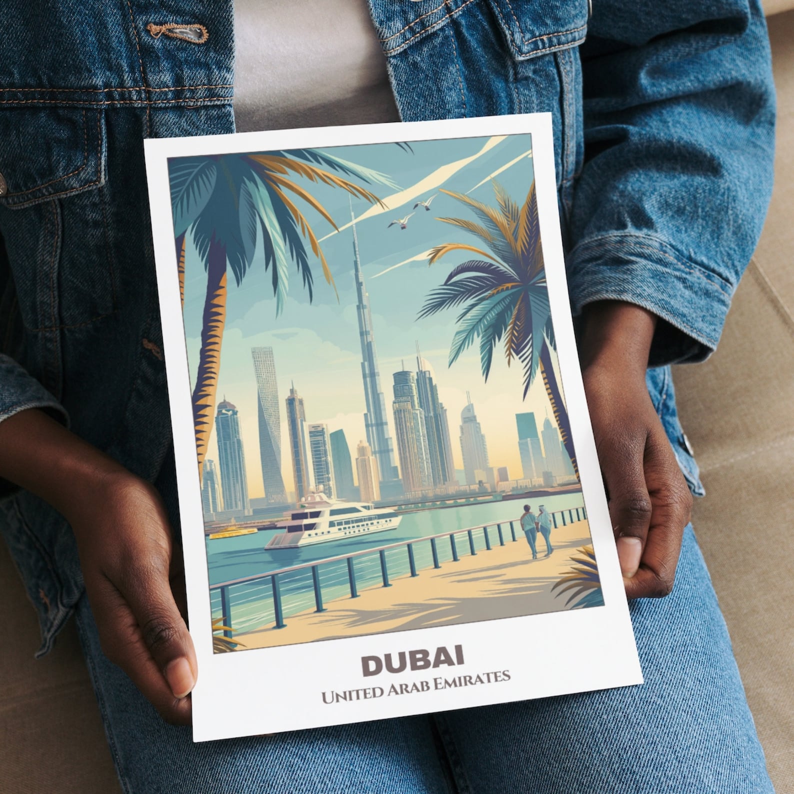 Dubai Travel Printable Poster -united Arab Emirates Travel Poster ...