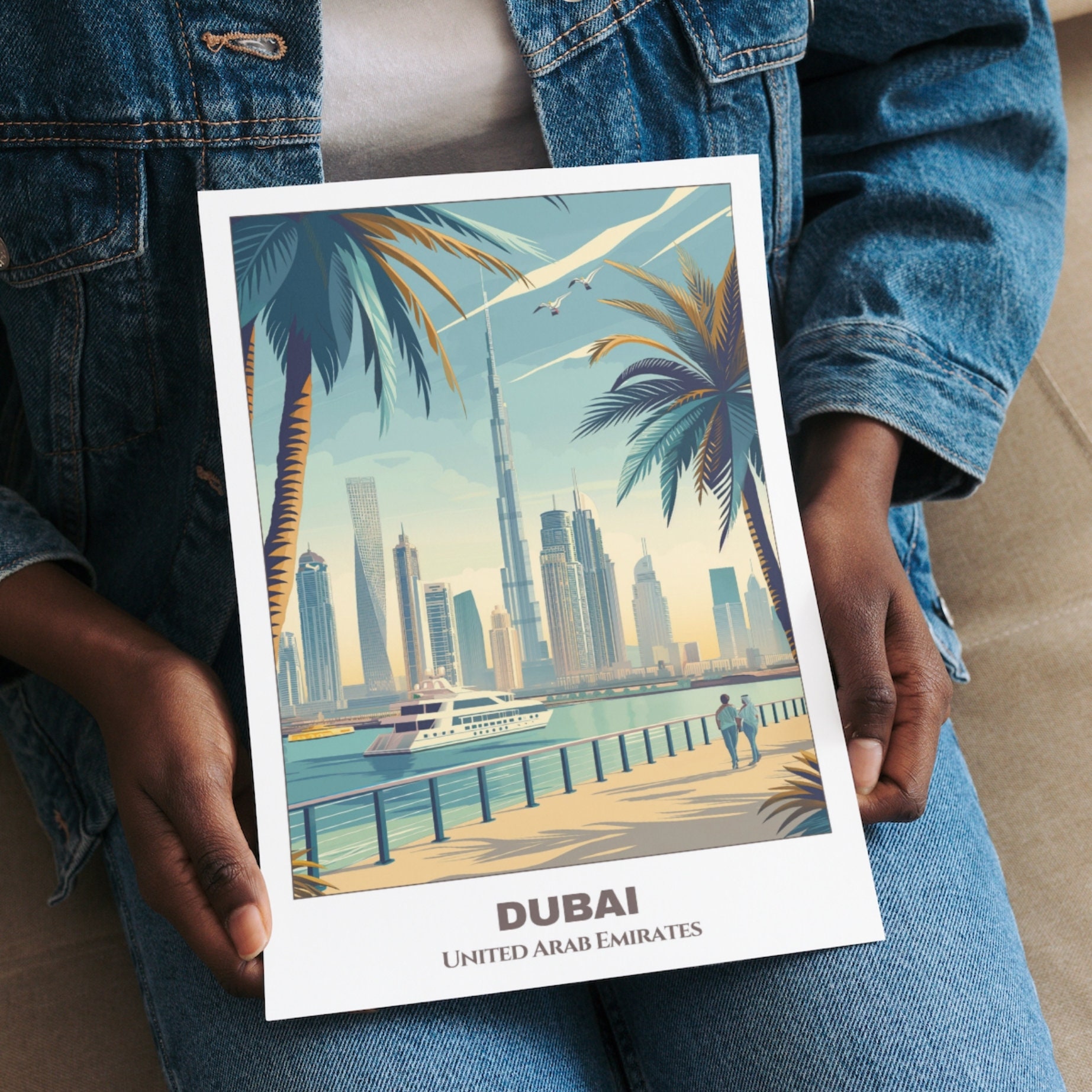 Dubai Travel Printable Poster -united Arab Emirates Travel Poster ...