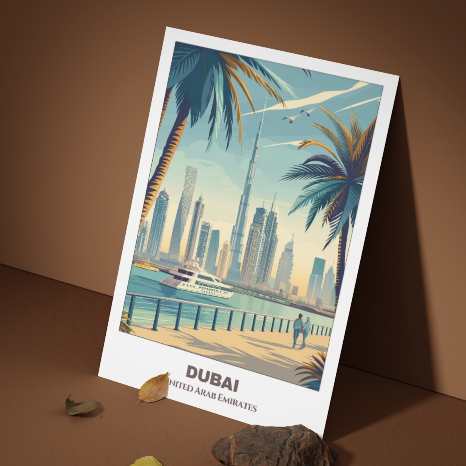 Dubai Travel Printable Poster -united Arab Emirates Travel Poster ...