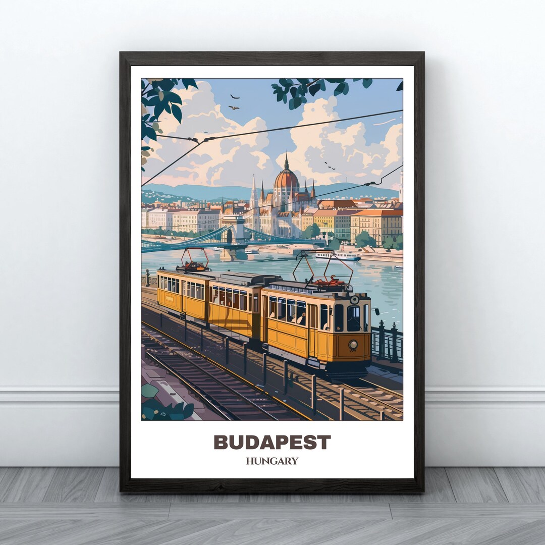 Budapest Travel Poster – Hungary Cityscape Art Print (digital Download ...