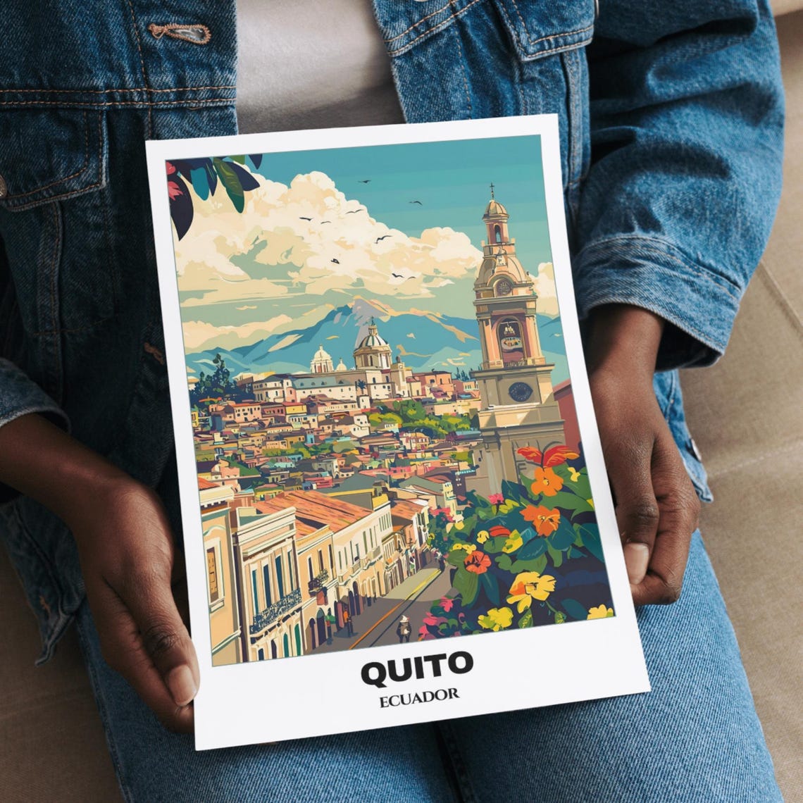Quito Travel Printable Poster - Ecuador Travel Poster - Citycape ...