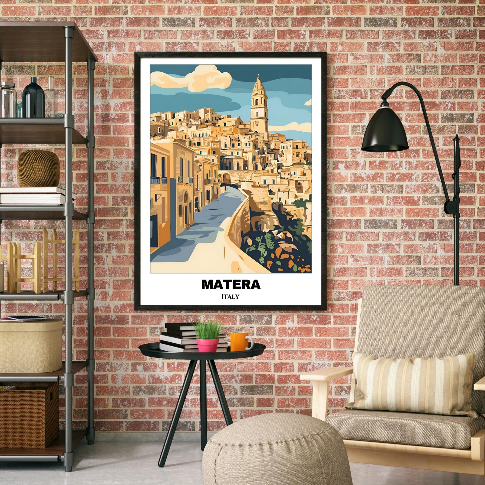 Matera Travel Printable Poster - Italy Travel Poster - Citycape ...