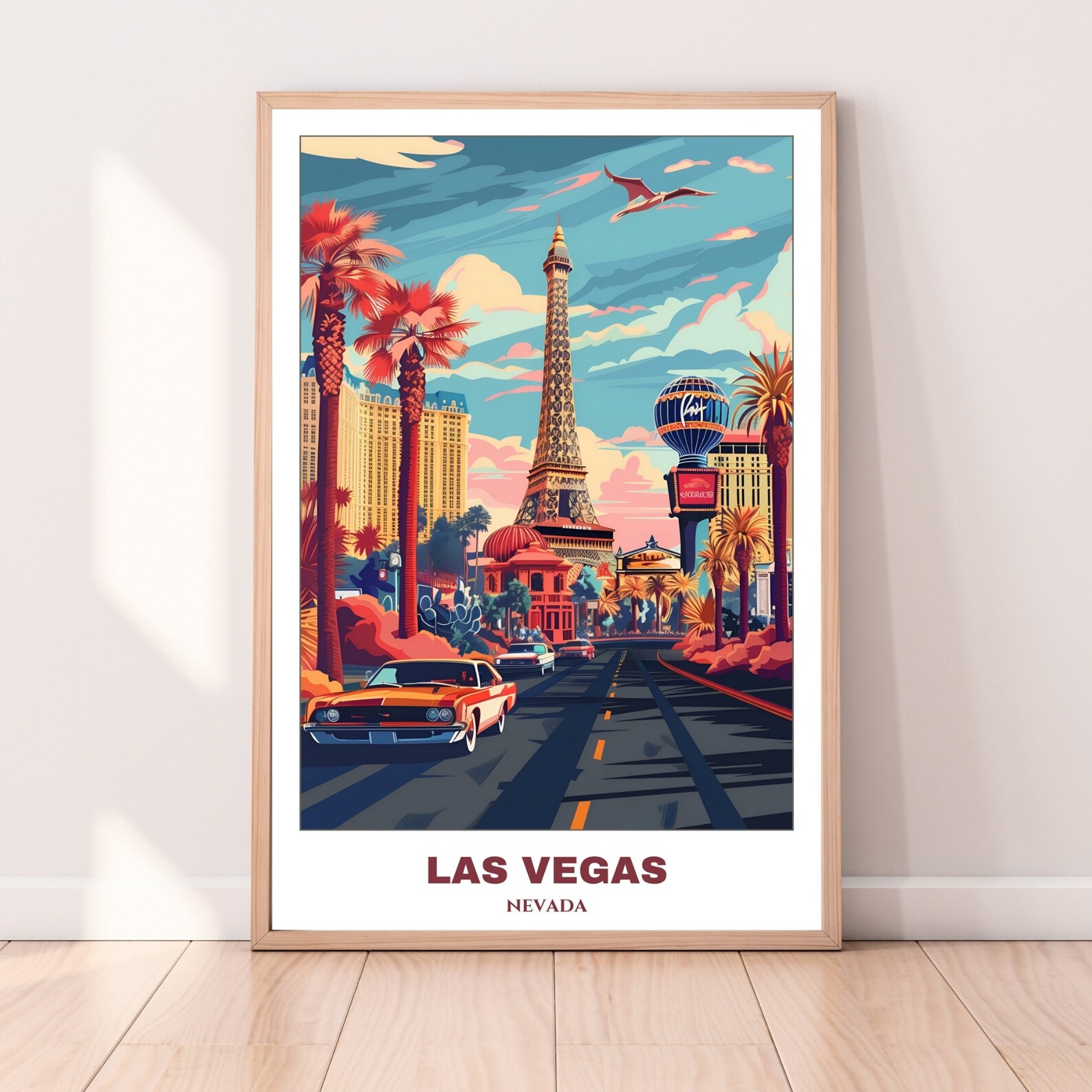 Las Vegas Travel Printable Poster - Nevada Travel Poster - Las Vegas ...
