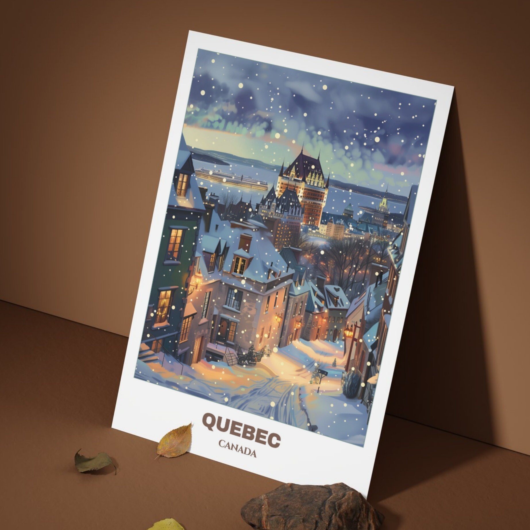 Quebec Travel Printable Poster - Canada Travel Poster - Citycape ...