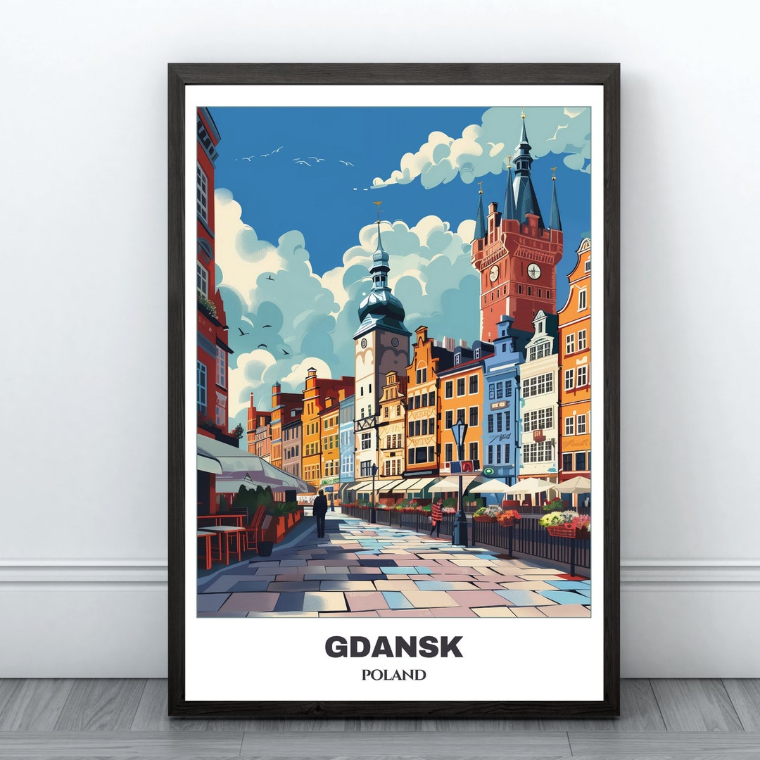 Gdansk Printable Travel Poster - Poland Travel Print - Insta Download ...