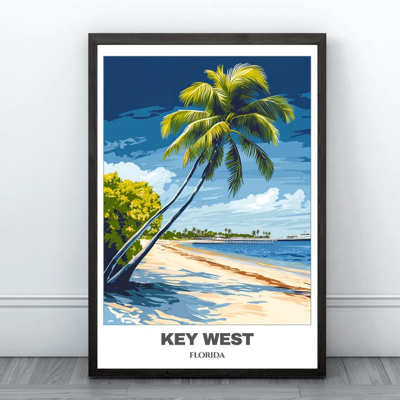 Key West Printable Travel Poster - Florida Travel Poster - Digital ...