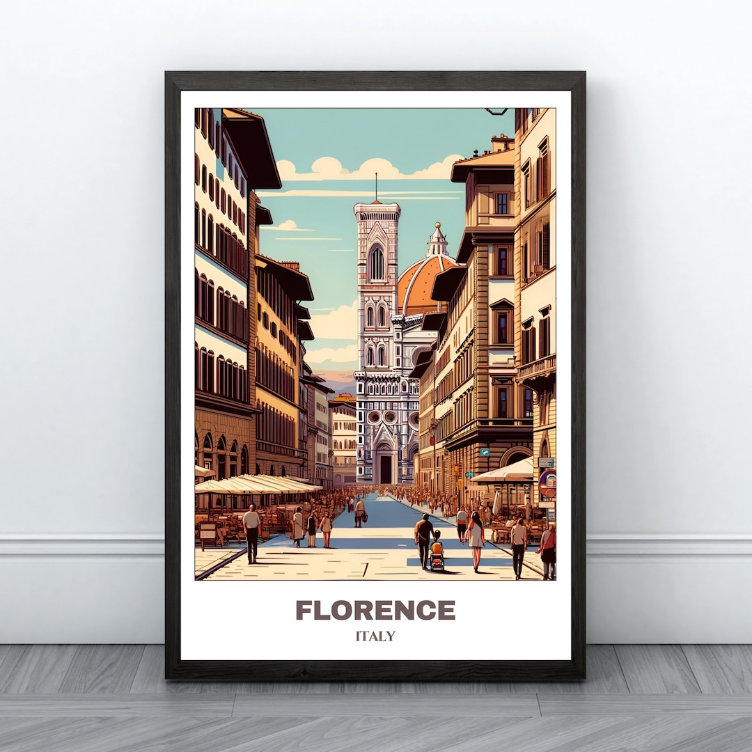 Florence Travel Printable Poster -italy Travel Poster -cityscape ...