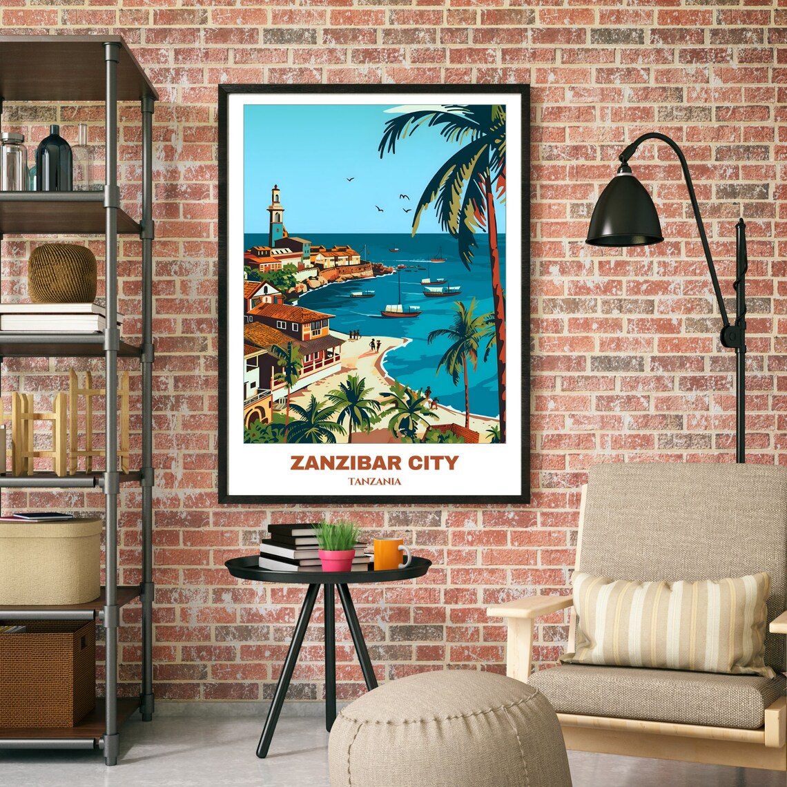 Zanzibar City Travel Printable Poster - Tanzania Travel Poster ...