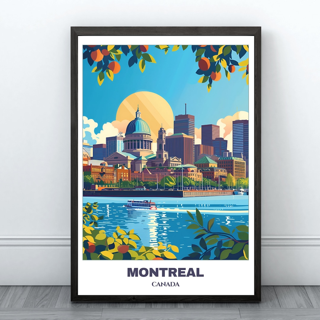 Montreal Travel Printable Poster - Canada Travel Poster -citycape ...
