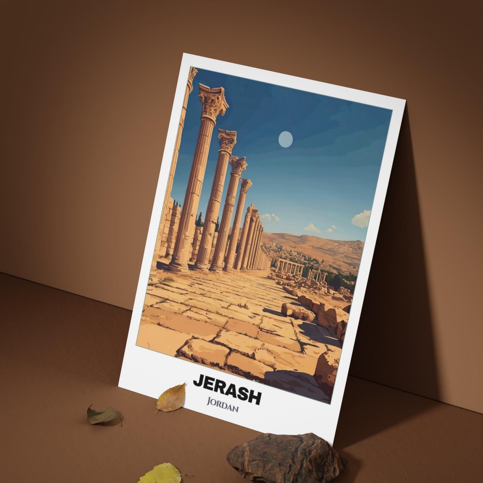 Jerash Travel Printable Poster - Jordan Travel Poster - Cityscape ...