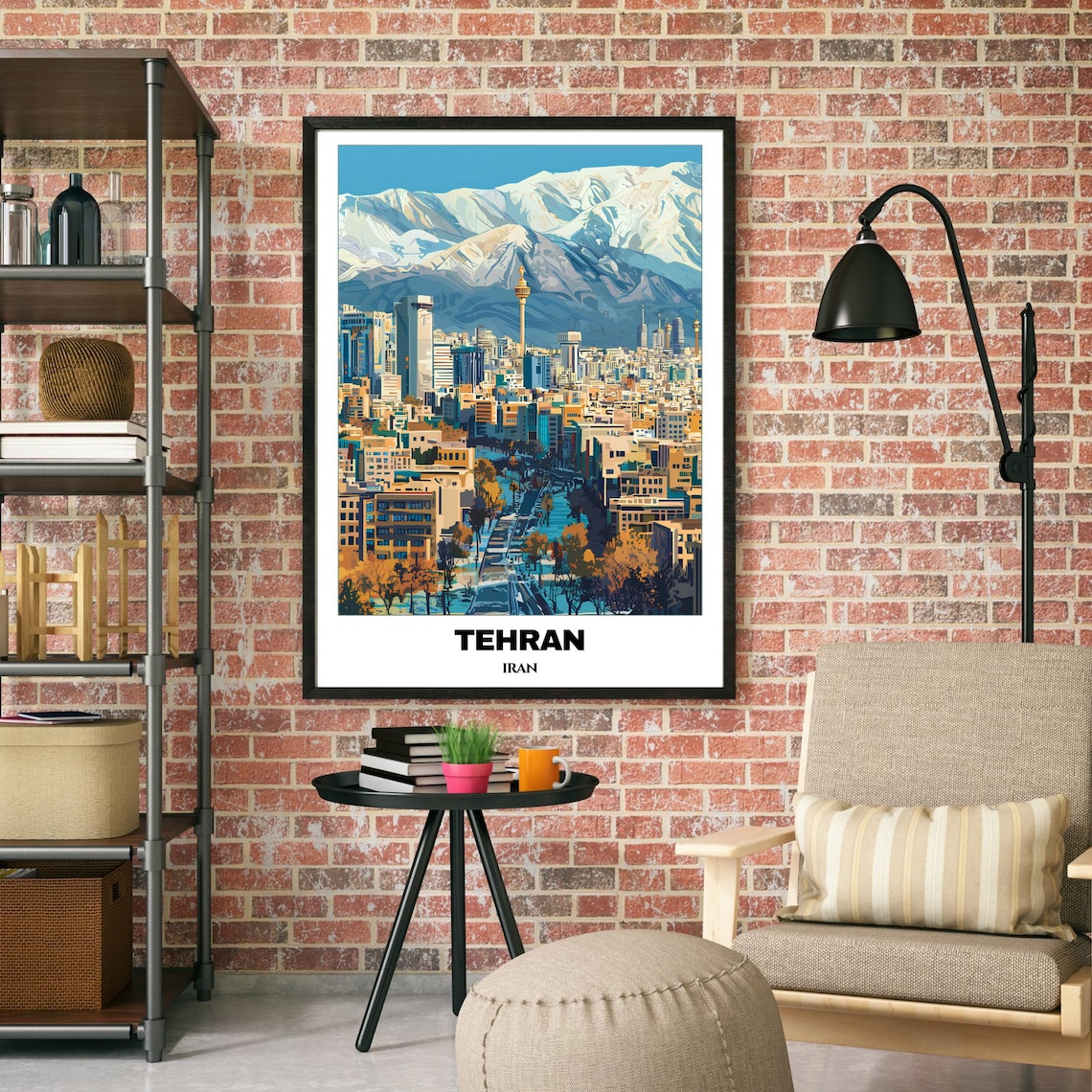 Tehran Travel Printable Poster - Iran Travel Poster - Cityscape ...