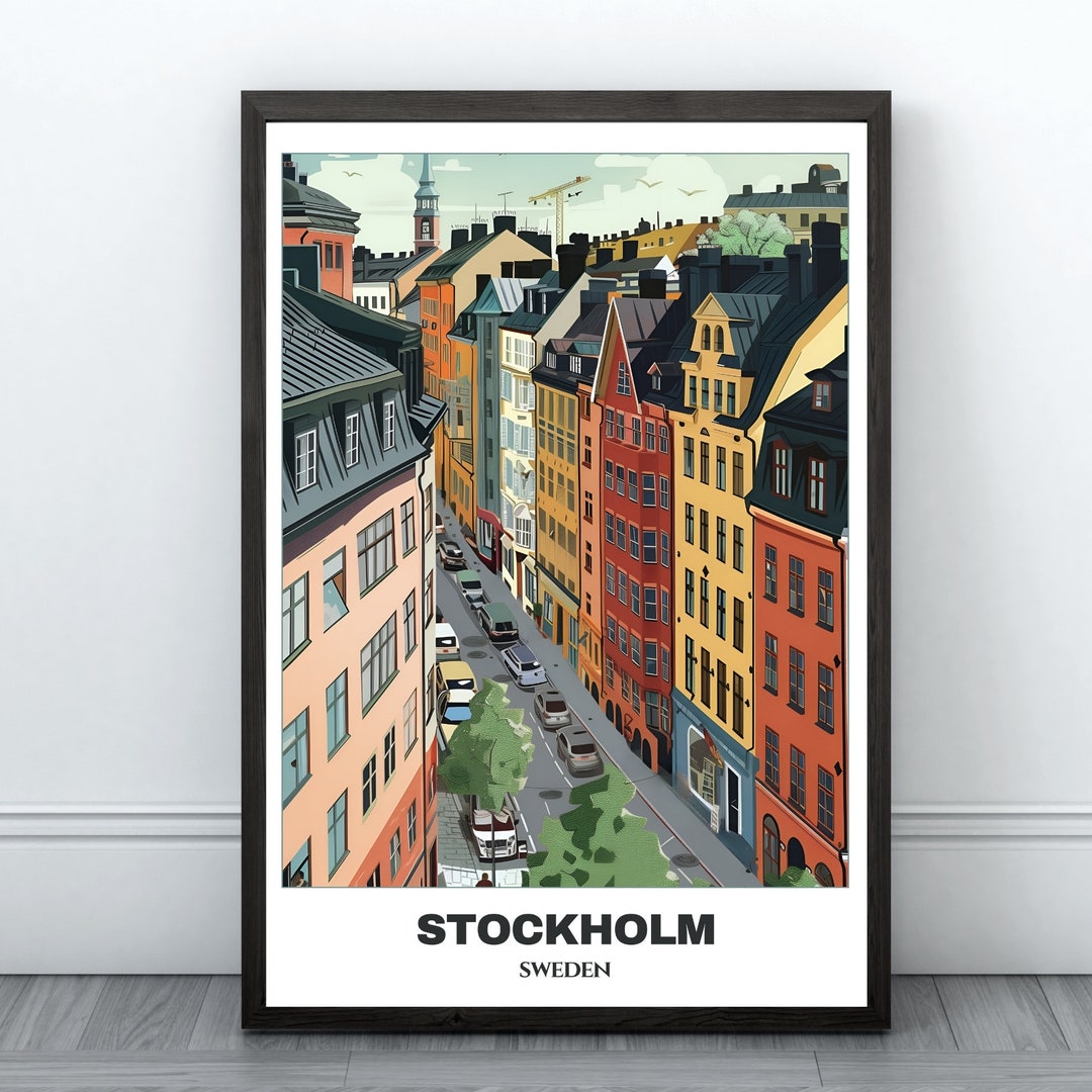 Stockholm Travel Printable Poster -sweden Travel Poster -citycape ...