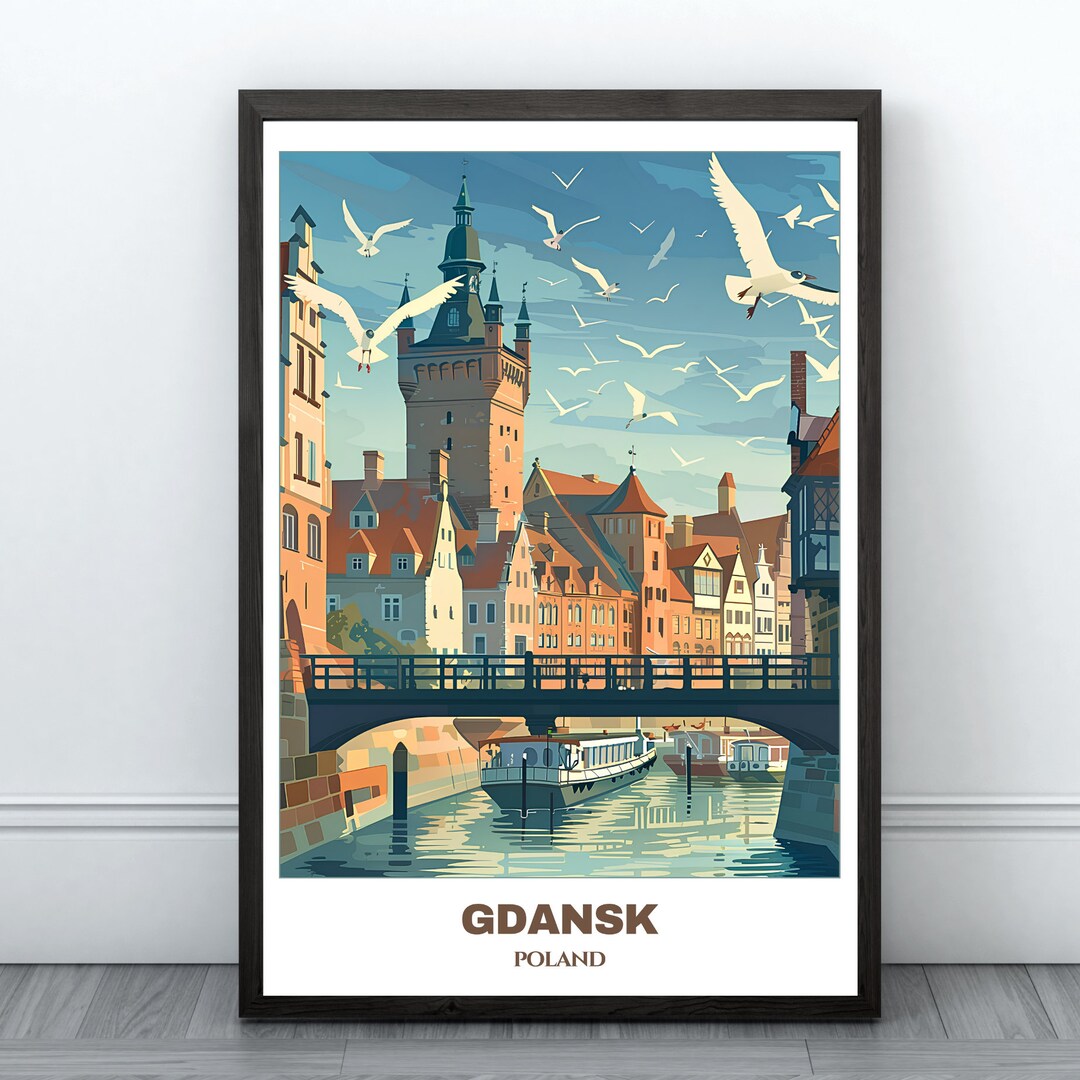 Gdansk Printable Travel Poster - Poland Travel Poster - Insta Download ...