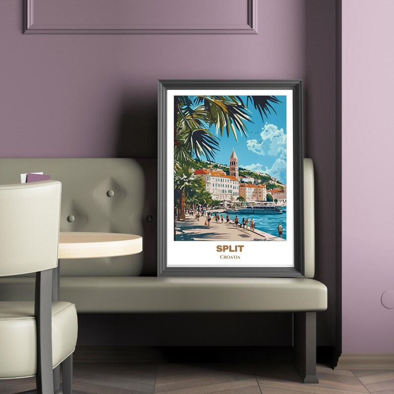 Split Travel Printable Poster - Croatia Travel Poster - Citycape ...