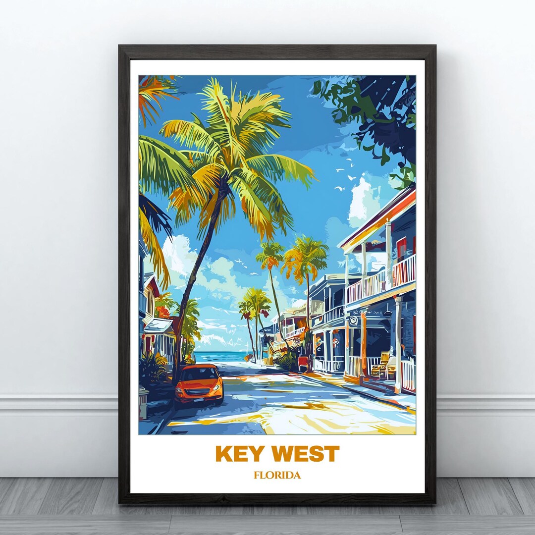 Key West Printable Travel Poster - Florida Travel Poster - Digital ...