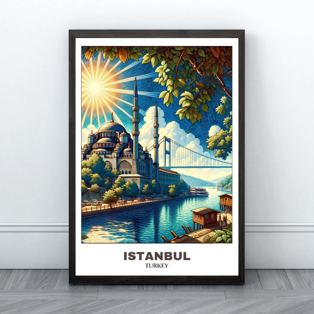 Istanbul Travel Printable Poster Turkey Travel Poster cityscape ...