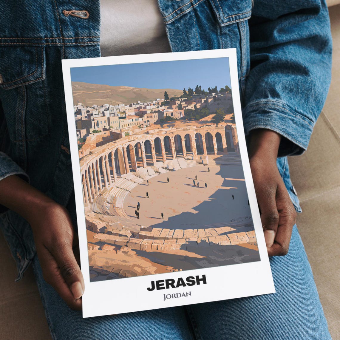 Jerash Travel Printable Poster - Jordan Travel Poster - Cityscape ...