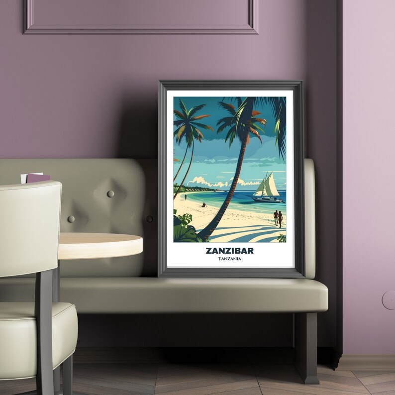 Zanzibar Travel Printable Poster -tanzania Travel Poster - Zanzibar ...