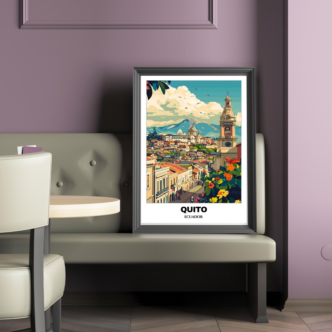Quito Travel Printable Poster - Ecuador Travel Poster - Citycape ...