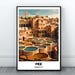 Fez Travel Printable Poster Morocco Travel Poster Citycape Painting ...