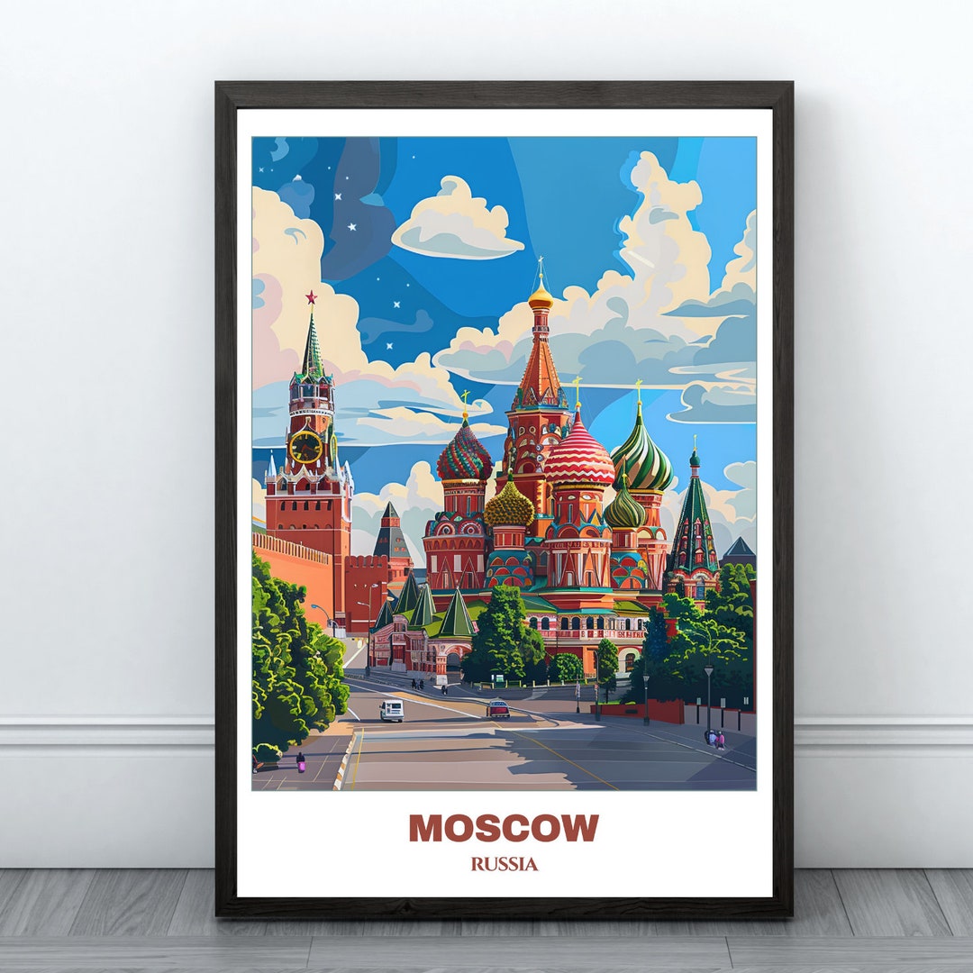Moscow Travel Printable Poster - Russia Travel Poster - Moscow Painting ...