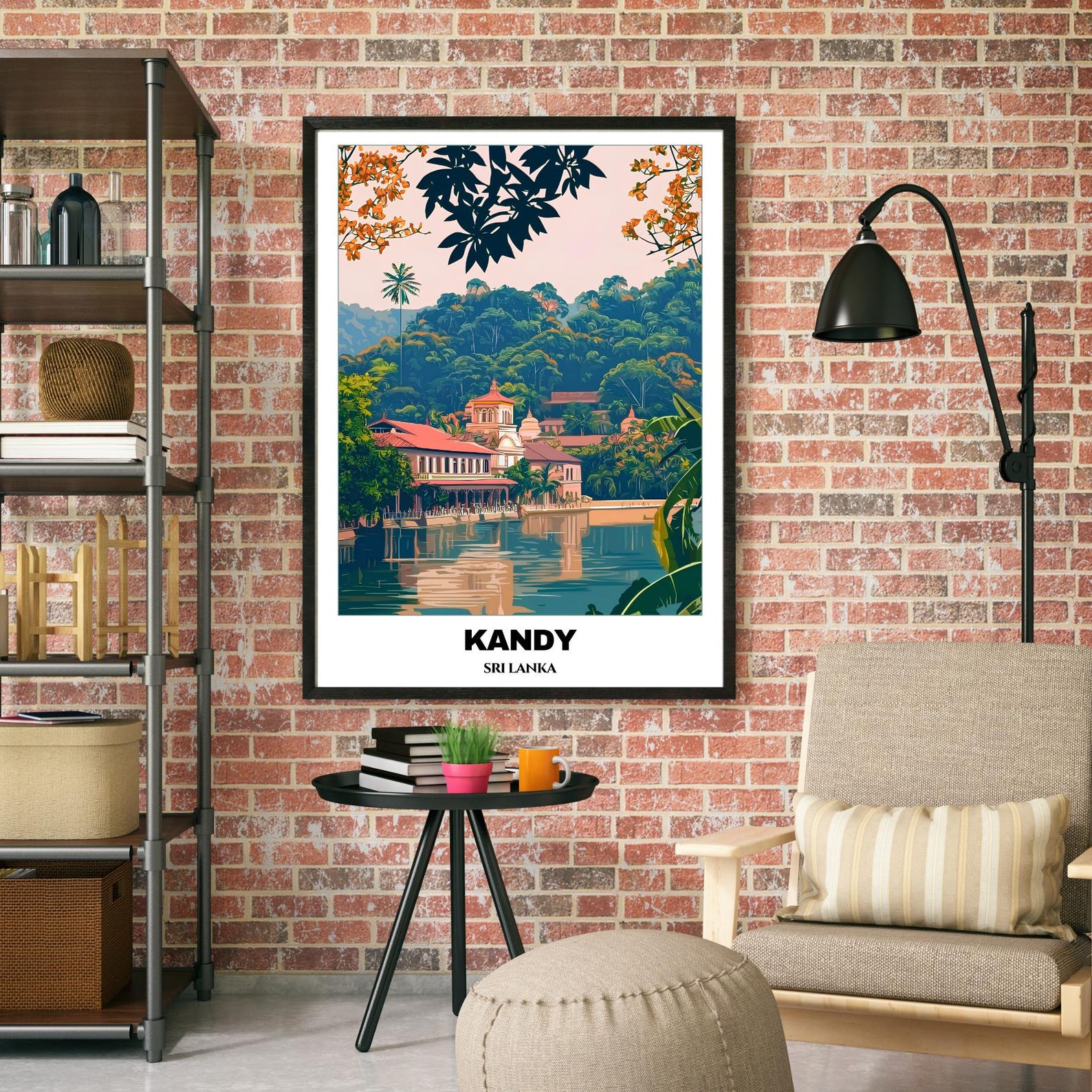 Kandy Travel Printable Poster - Sri Lanka Travel Poster - Cityscape ...
