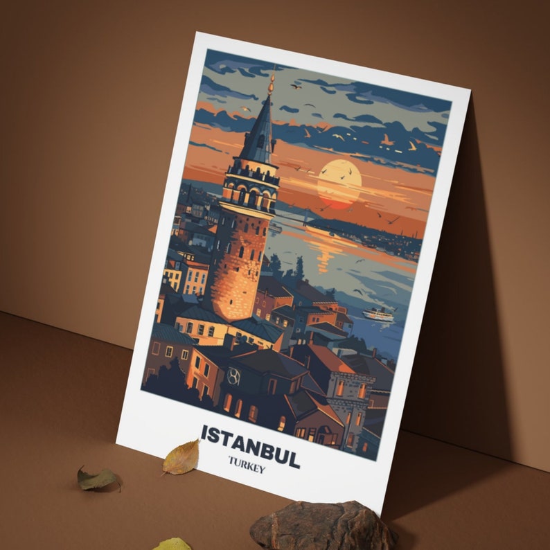 Istanbul Travel Printable Poster -turkey Travel Poster -cityscape ...