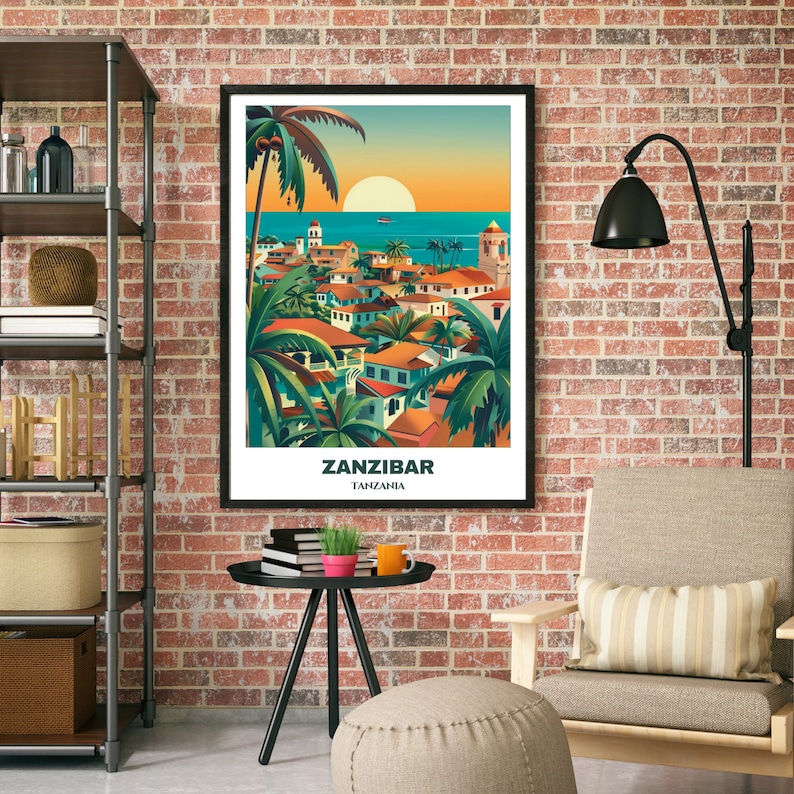Zanzibar City Travel Printable Poster Tanzania Travel Poster Zanzibar ...