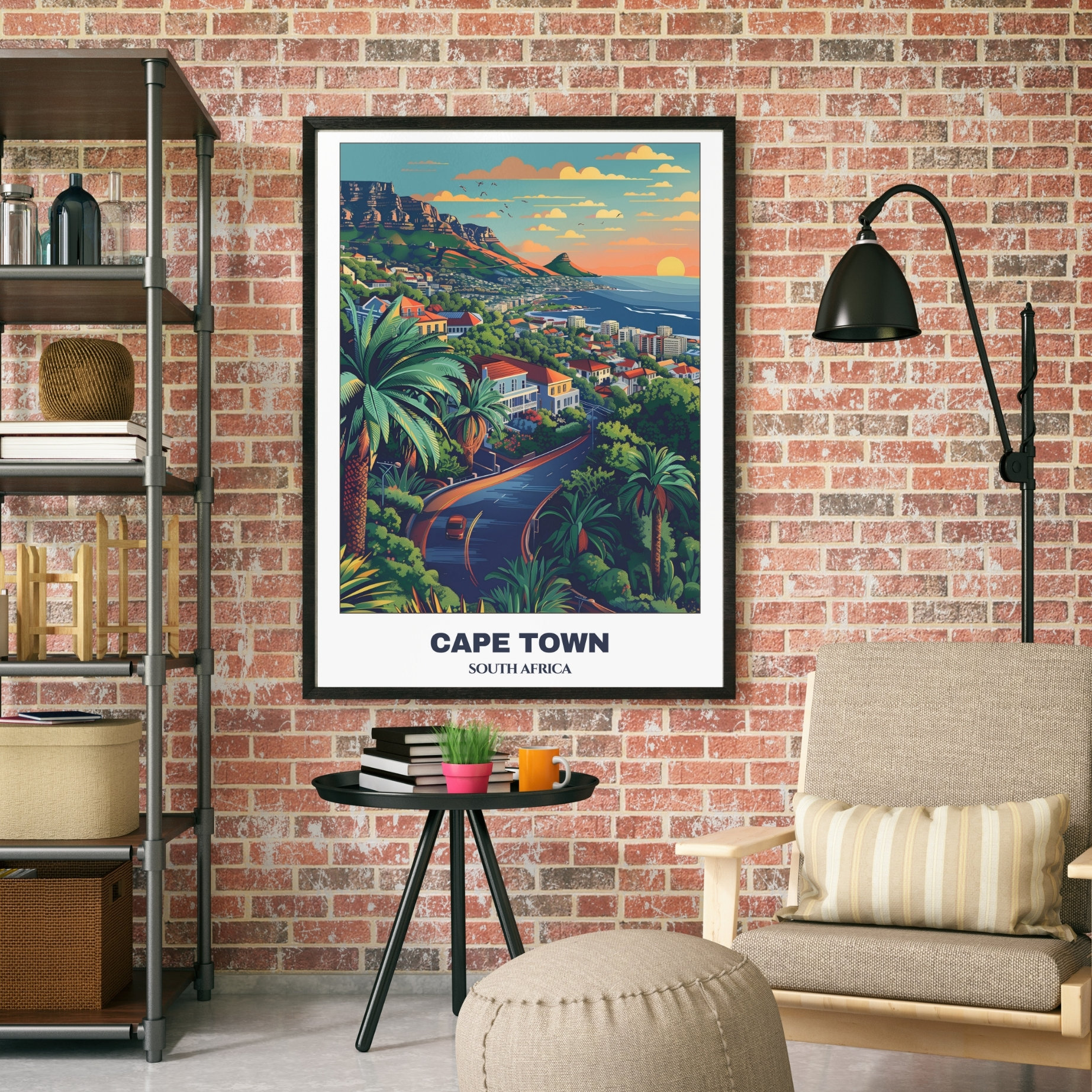 Cape Town Travel Printable Poster South Africa Travel Poster Digital ...