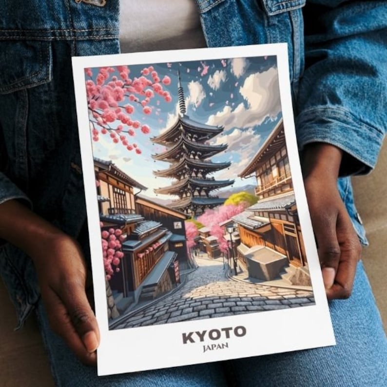 Kyoto Travel Printable Poster Japantravel Poster cityscape Painting ...