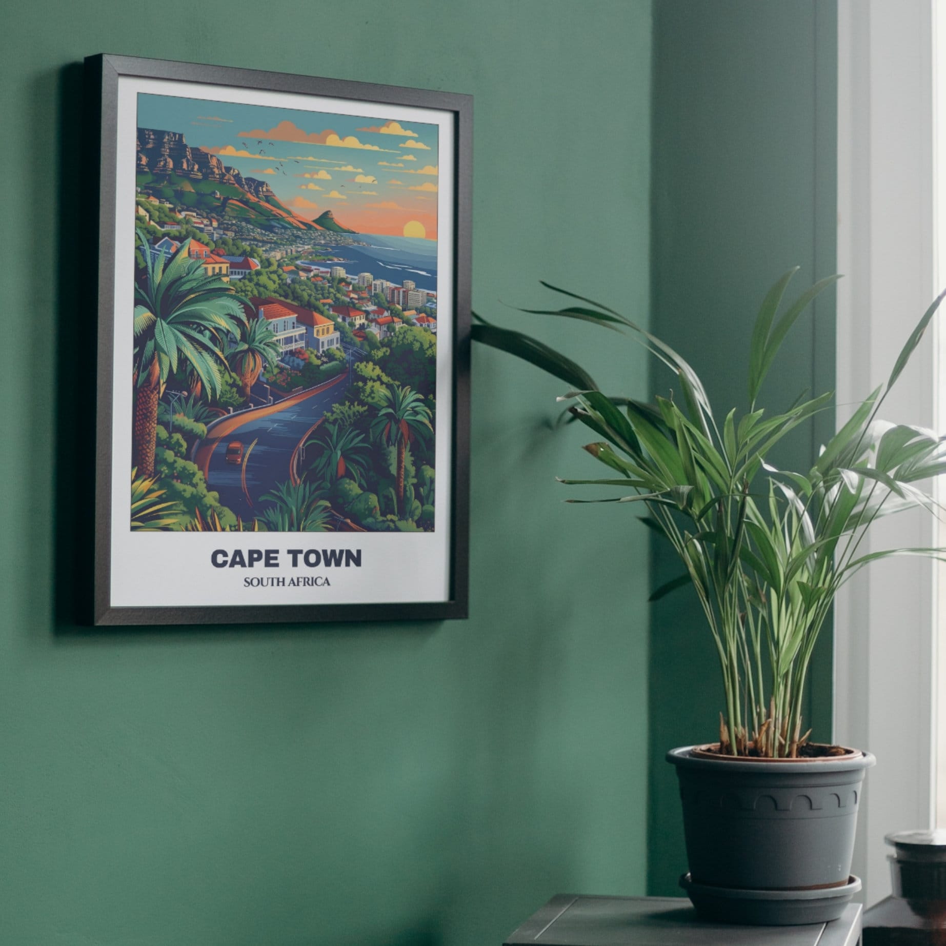 Cape Town Travel Printable Poster South Africa Travel Poster Digital ...