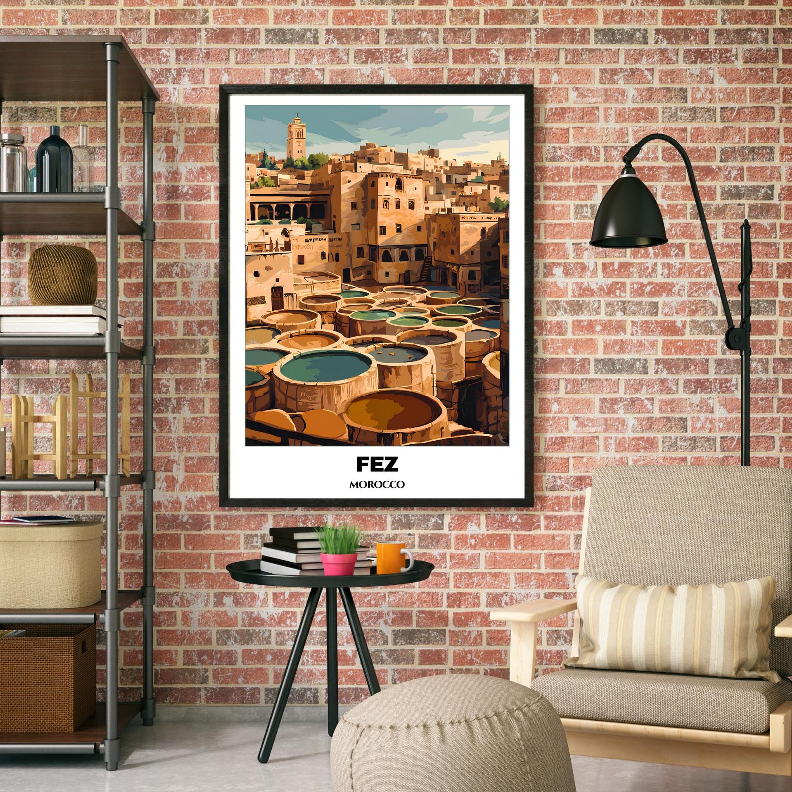 Fez Travel Printable Poster Morocco Travel Poster Citycape Painting ...