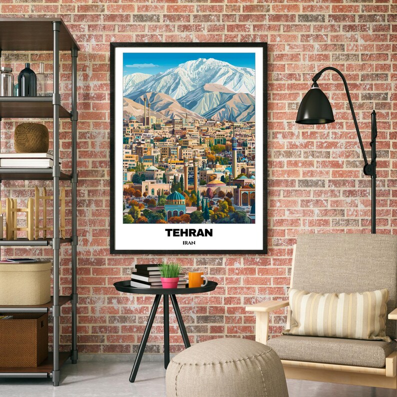Tehran Travel Printable Poster - Iran Travel Poster - Cityscape ...