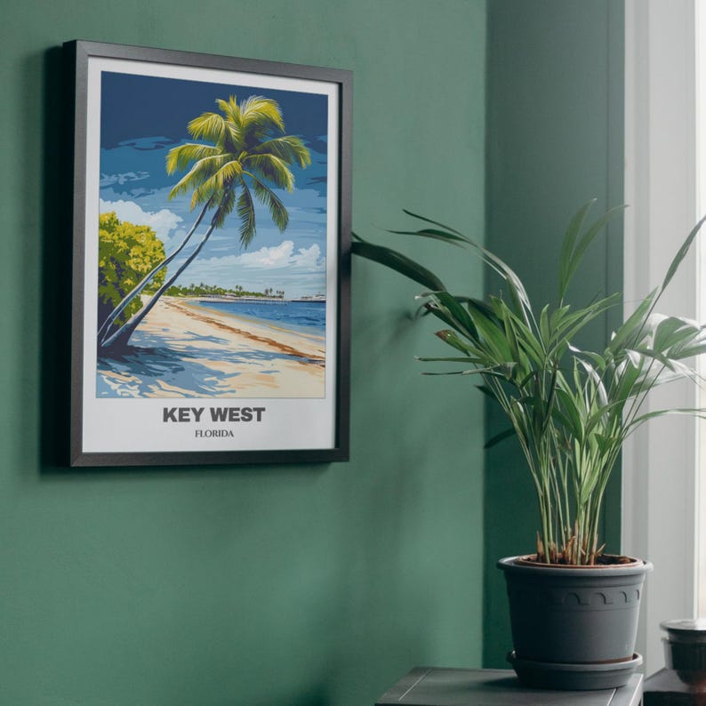 Key West Printable Travel Poster - Florida Travel Poster - Digital ...