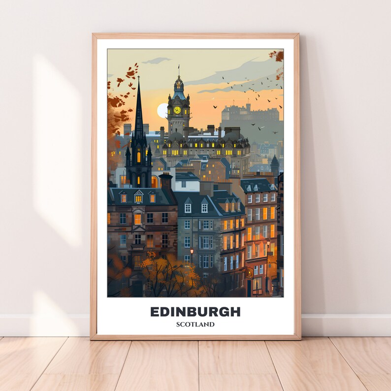 Edinburg Travel Printable Poster - Scotland Travel Poster - Edinburg ...