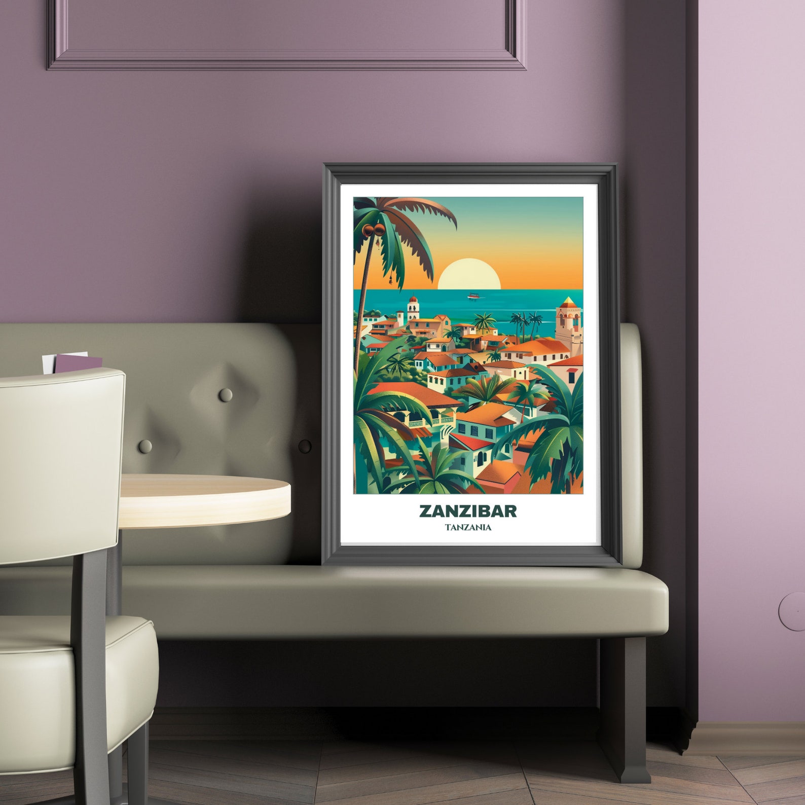 Zanzibar City Travel Printable Poster - Tanzania Travel Poster ...