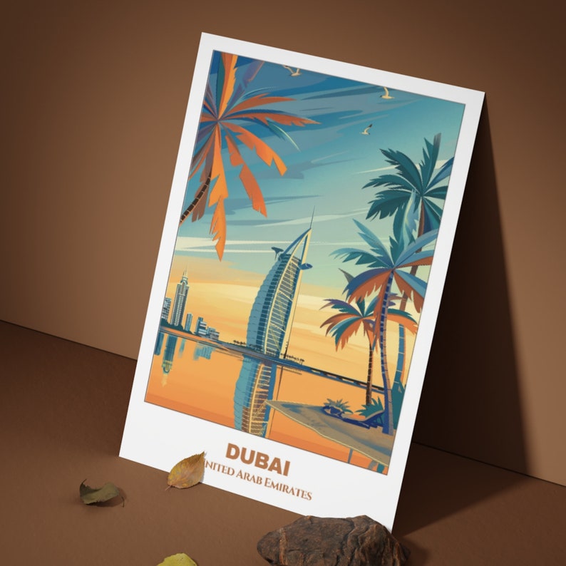 Dubai Travel Printable Poster -united Arab Emirates Travel Poster ...