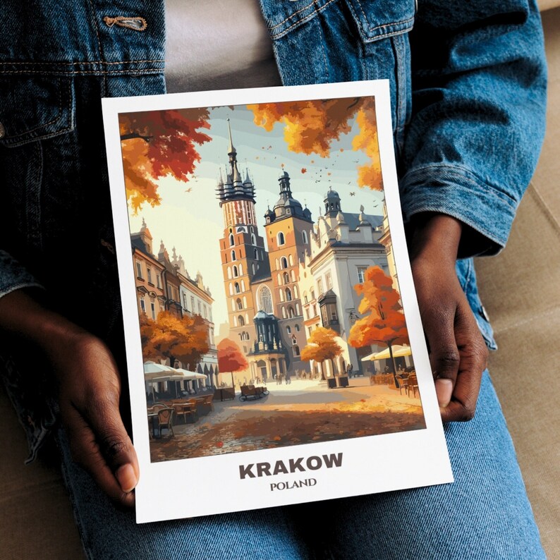 KRAKOW Travel Printable Poster Poland travel Poster Krakow Painting ...