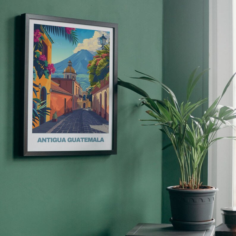 Antigua Guatemala Travel Printable Poster - Guatemala Travel Poster ...