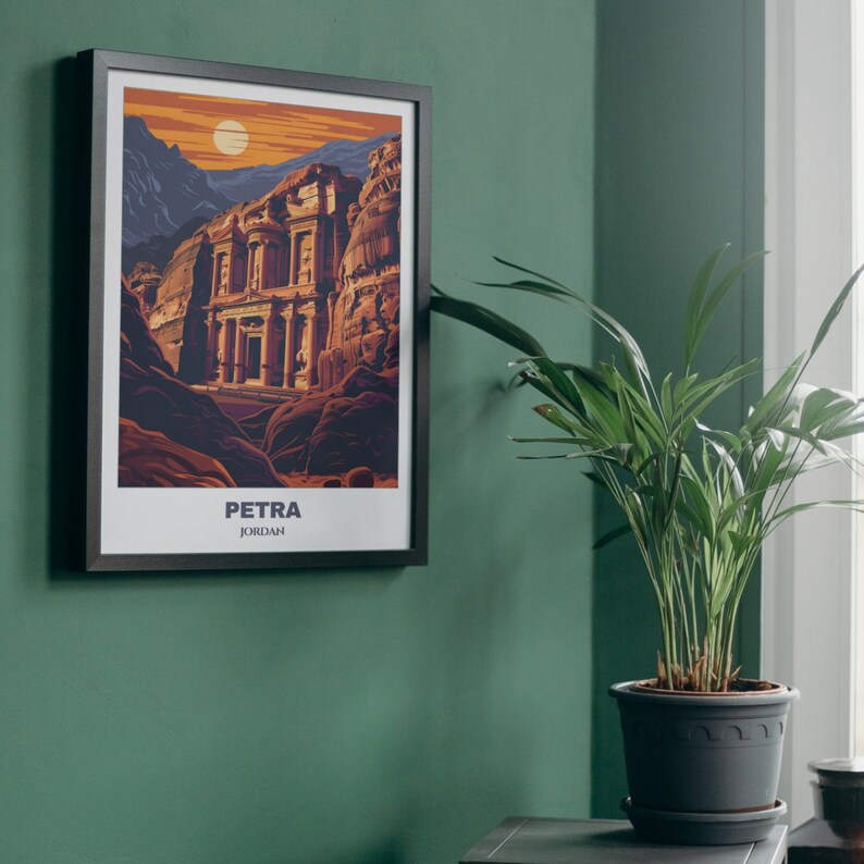 Petra Travel Printable Poster - Jordan Travel Poster - Cityscape ...