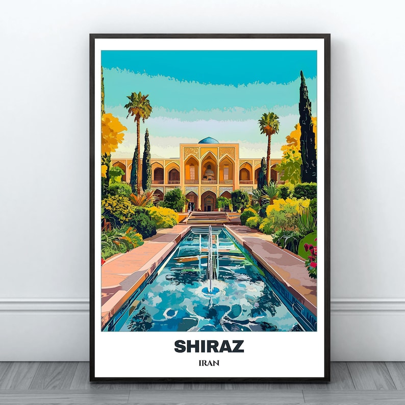 Shiraz Travel Print Wall Art, Shiraz - Iran City Print, Shiraz Travel ...