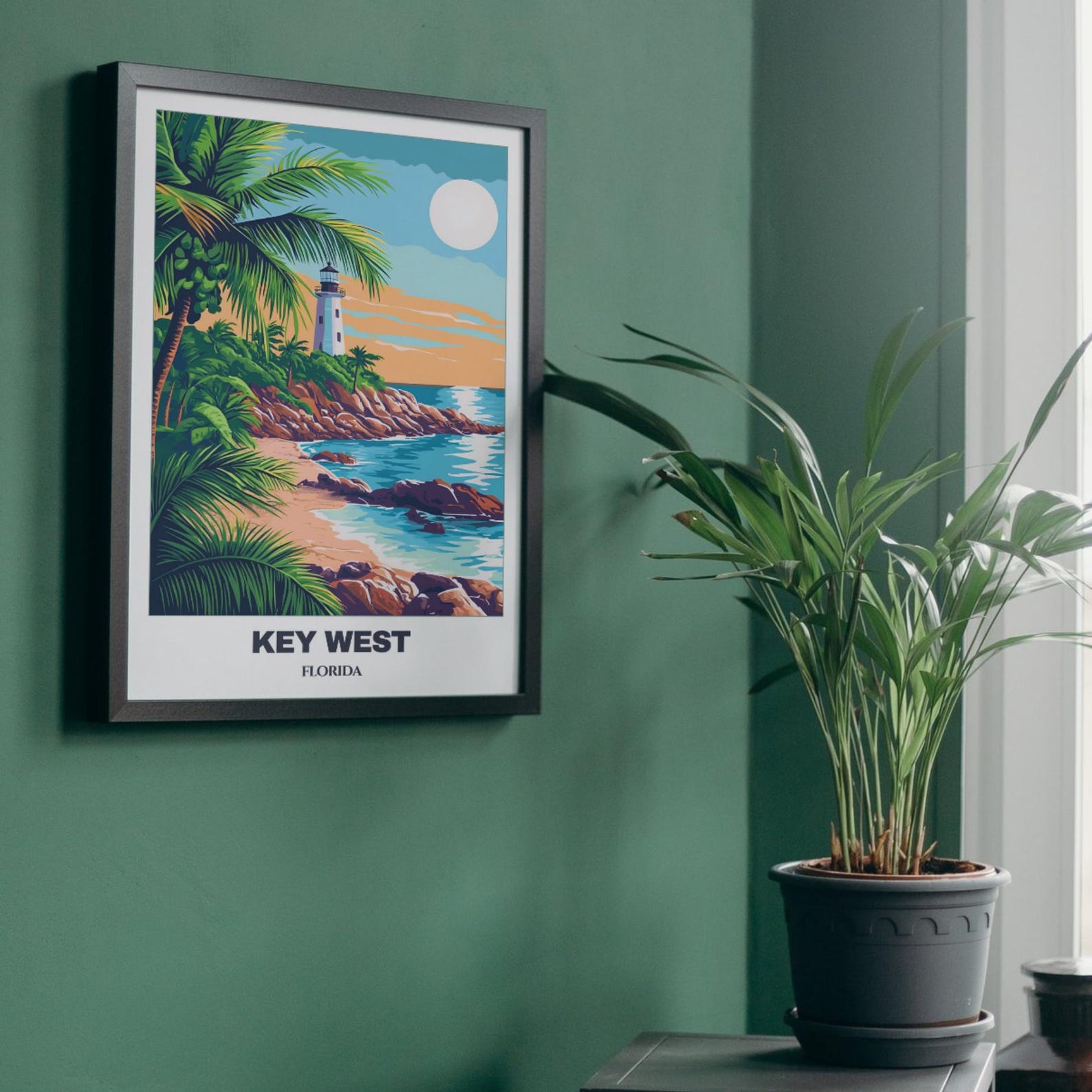 Key West Printable Travel Poster - Florida Travel Poster - Digital ...
