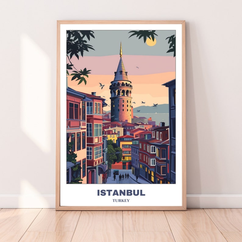Istanbul Travel Printable Poster -turkey Travel Poster -cityscape ...