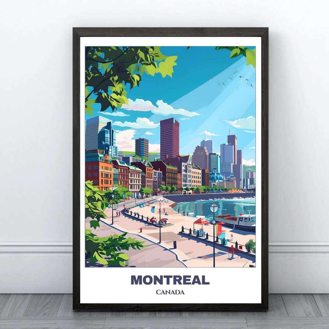 Montreal Travel Printable Poster - Canada Travel Poster -citycape ...