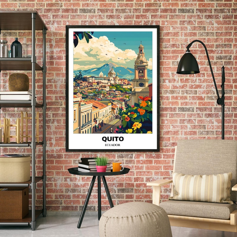 Quito Travel Printable Poster - Ecuador Travel Poster - Citycape ...