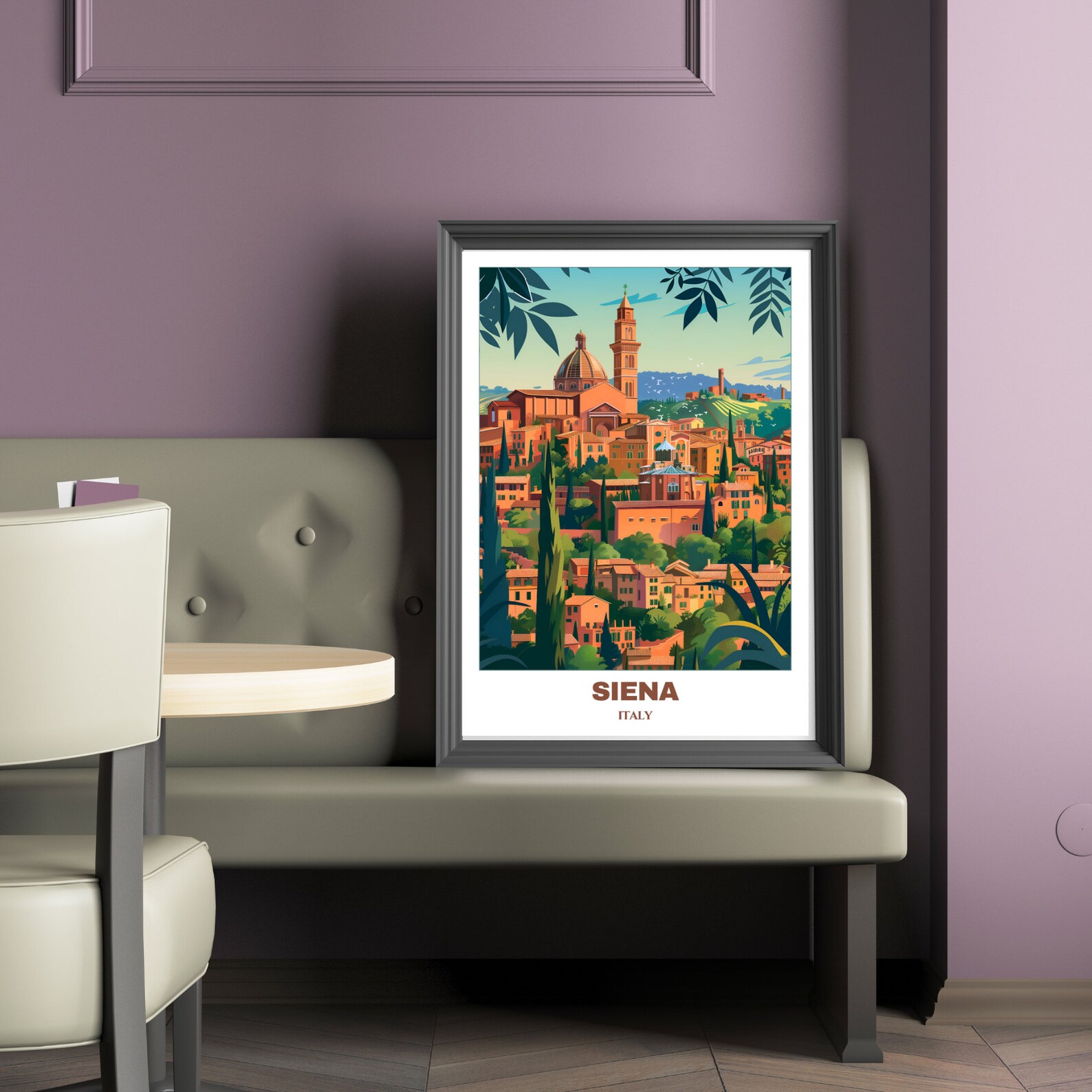 Siena Printable Travel Poster - Italy Travel Poster - Citycape Painting ...